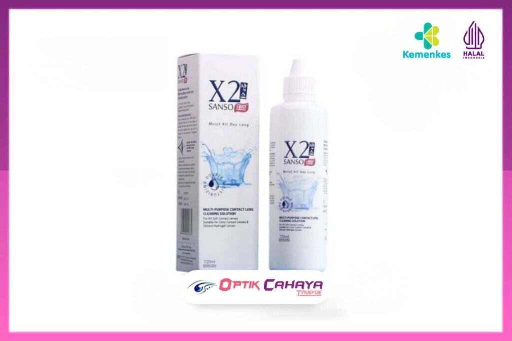 Cairan Softlens X2 SANSO 120 ML - Cahaya Truevue | Optik Terpercaya